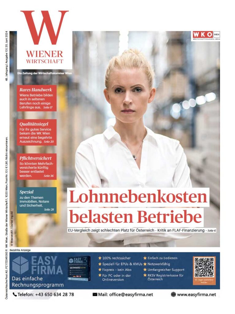 Wiener Wirtschaft - Die Zeitung der Wirtschaftskammer Wien